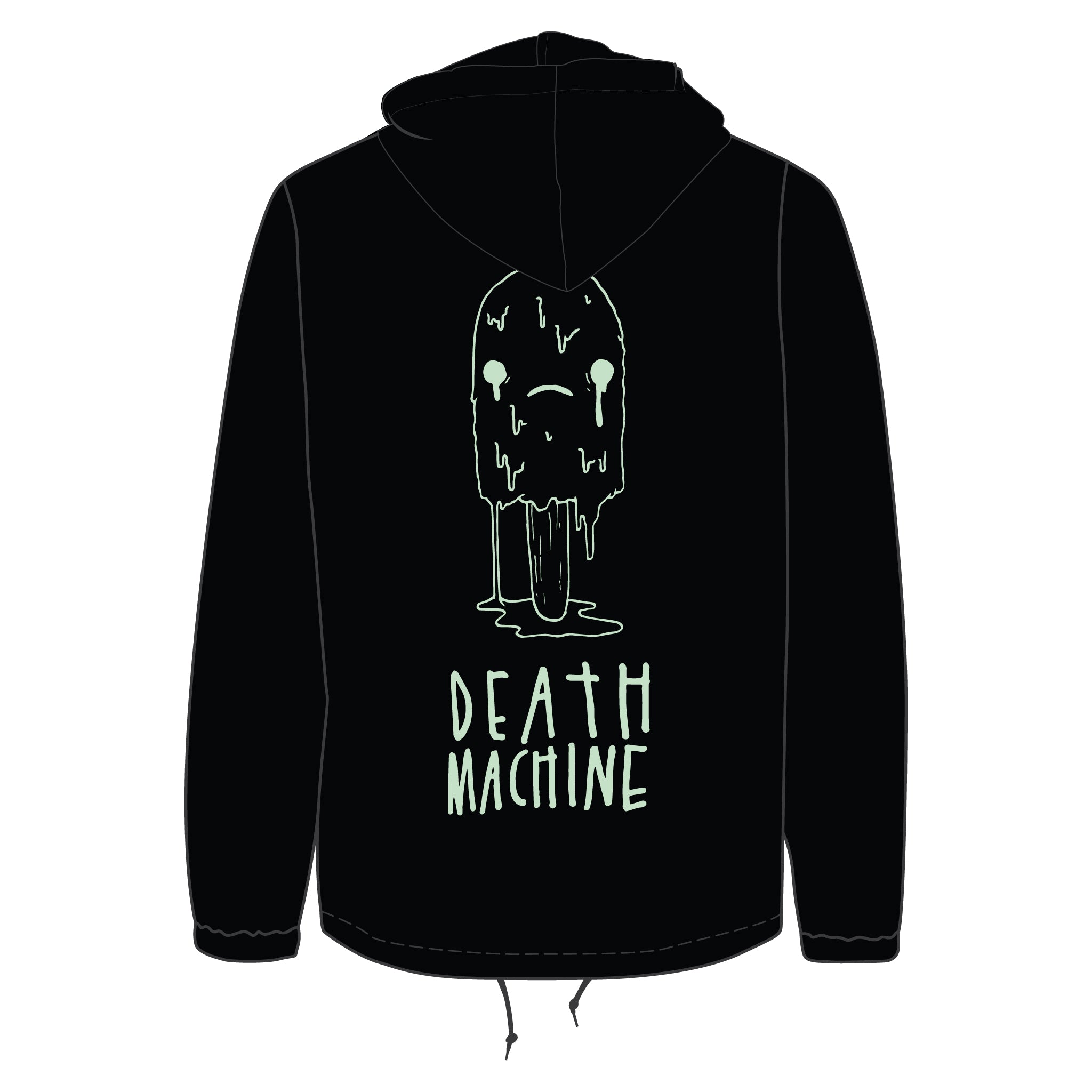 Hooded Oops All Death Machine Coaches Jacket-GLOW IN THE DARK – Super ...